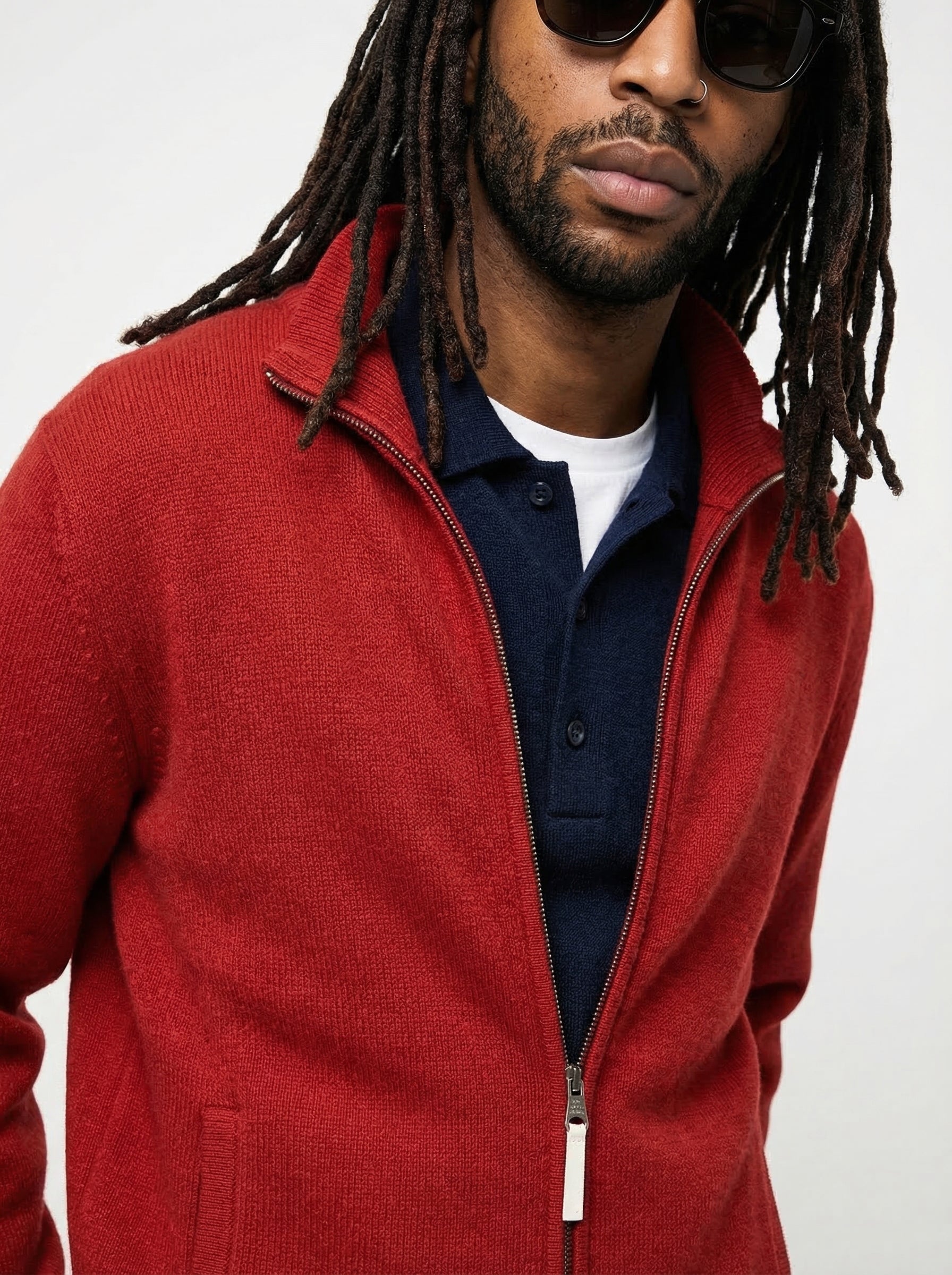 Tomato Red - Merino Wool Everyday Zip Jacket | Sheep Inc.