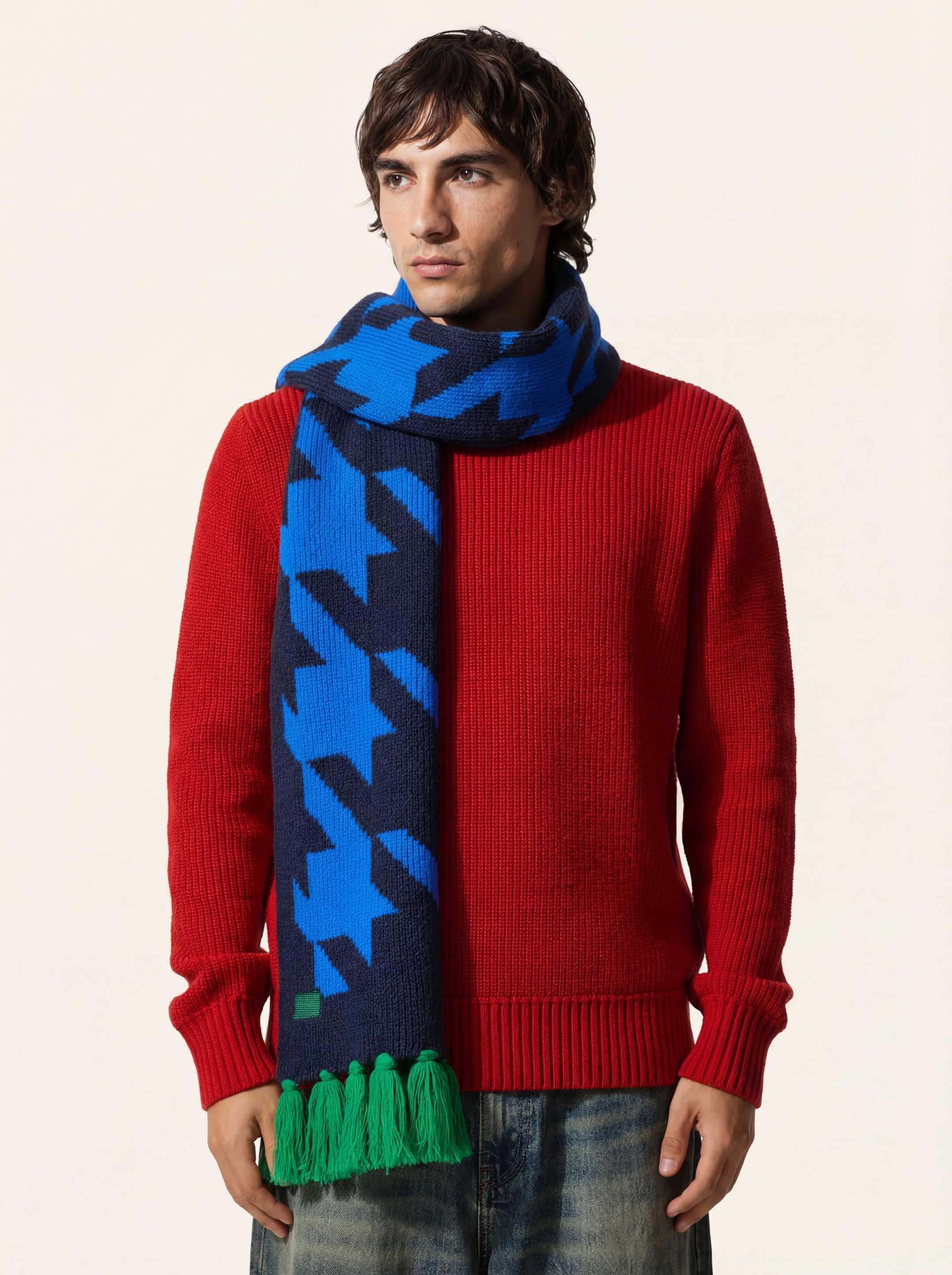 Pacific Blue - Merino Wool Sheepstooth Scarf | Sheep Inc.