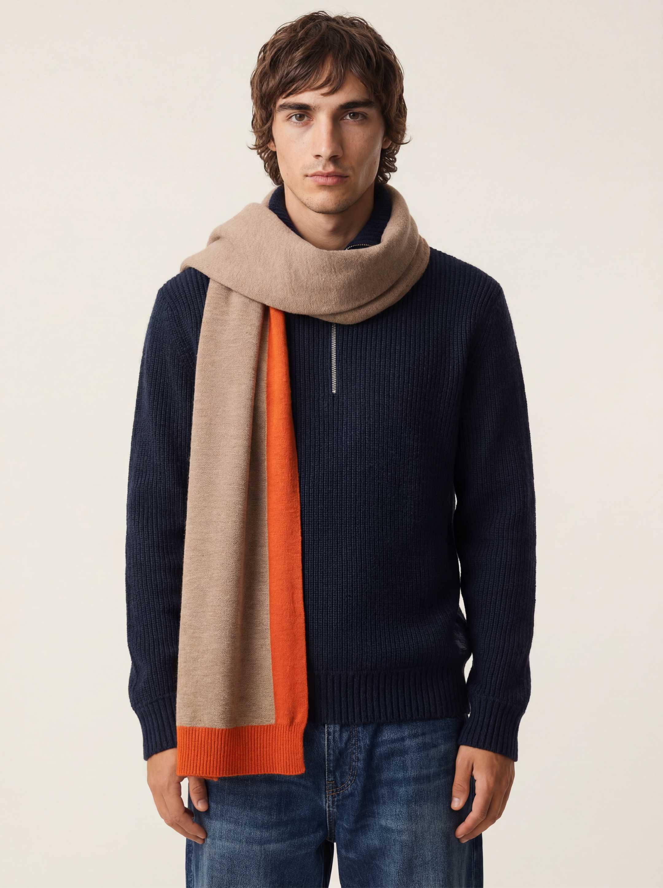 Fawn Brown - Merino Wool Silhouette Scarf | Sheep Inc.